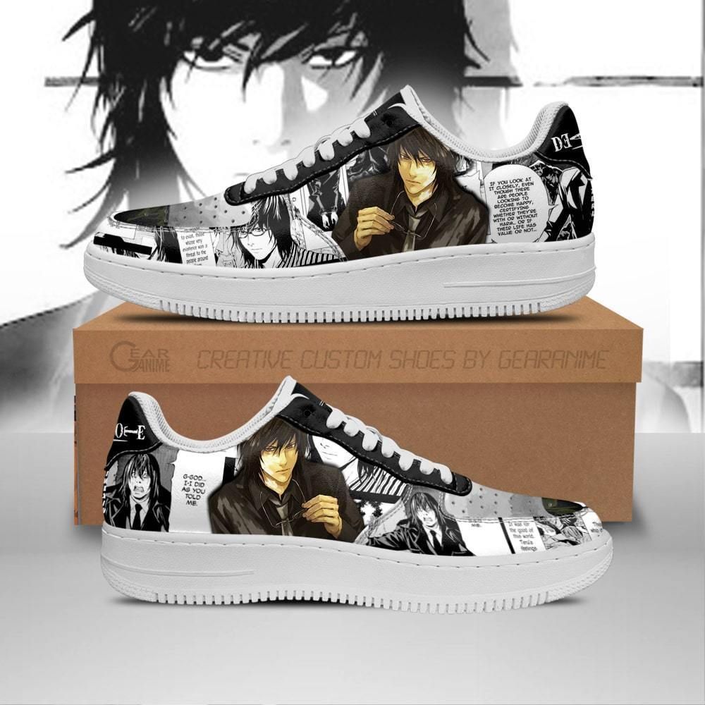 Teru Mikami Air Nike Air Force Shoes Unique Death Note Anime Custom ...
