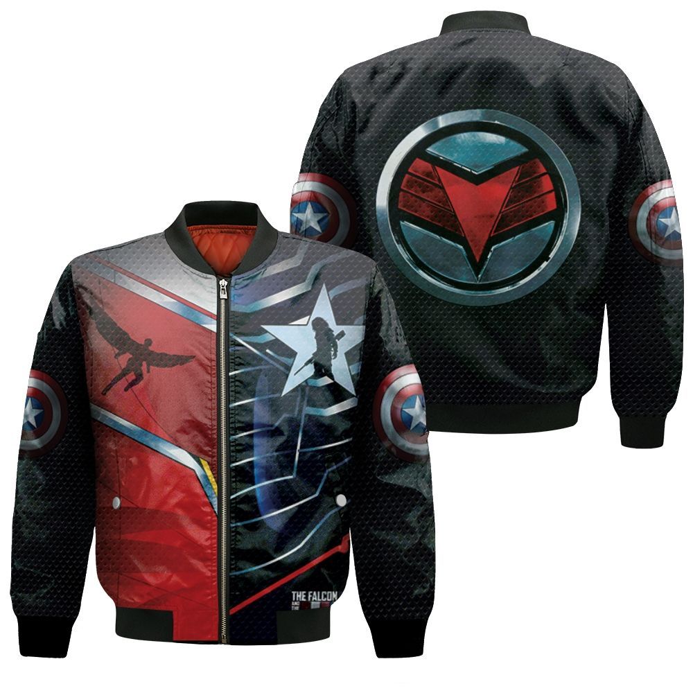The Falcon And The Winter Soldier Half Costume Style Bomber Jacket ...