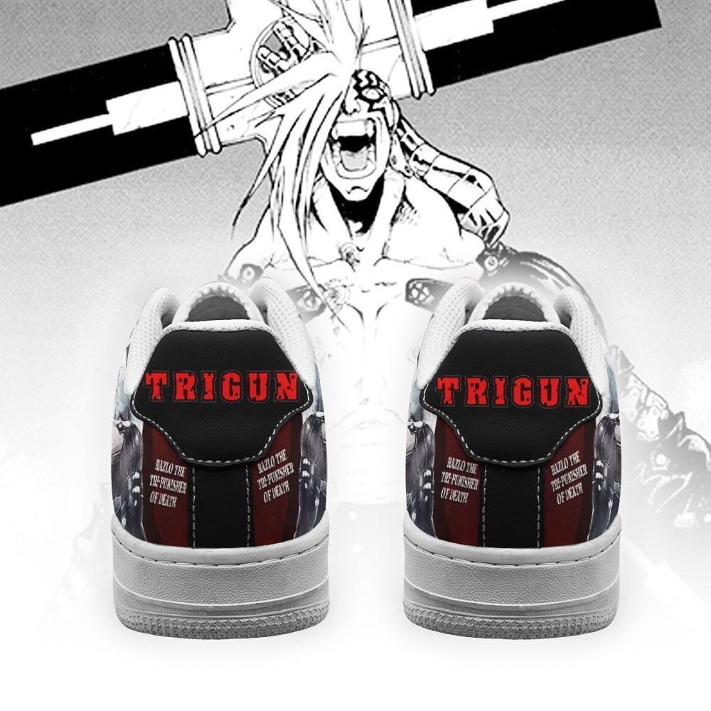 Trigun Shoes Razlo The Tri-Punisher Of Death Air Force Sneakers Anime ...