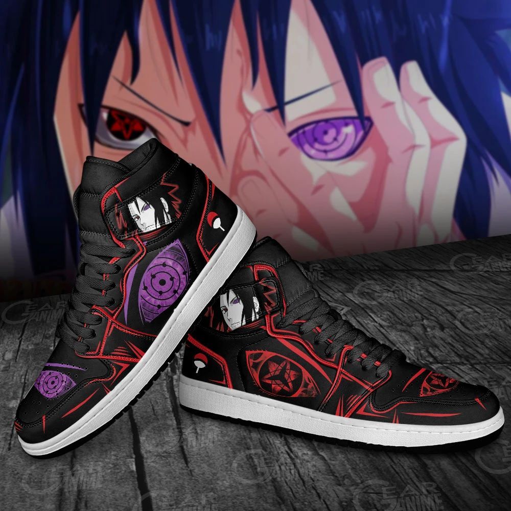 Uchiha Sasuke Sneakers Eternal Mangekyou & Rinne Sharingan Anime Shoes ...