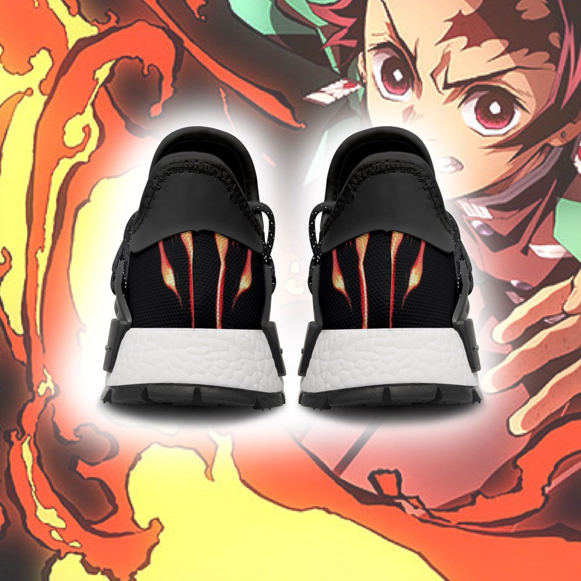 Demon Slayer Tanjiro Shoes Fire Breathing Anime Sneakers – NMD Sneakers ...
