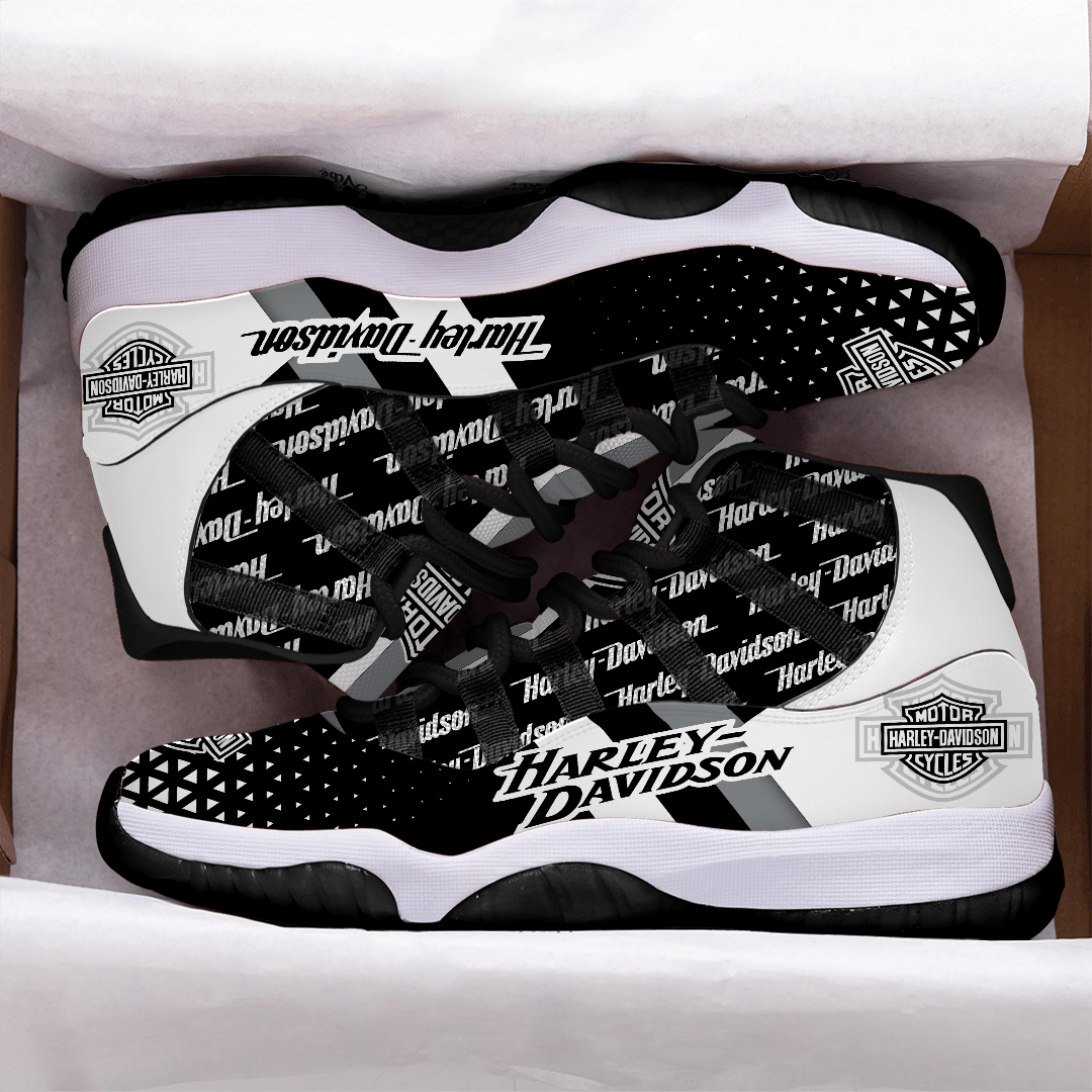 Harley Davidson Air Jordan 11 Custom Sneaker For Fans JD110119 – We ...