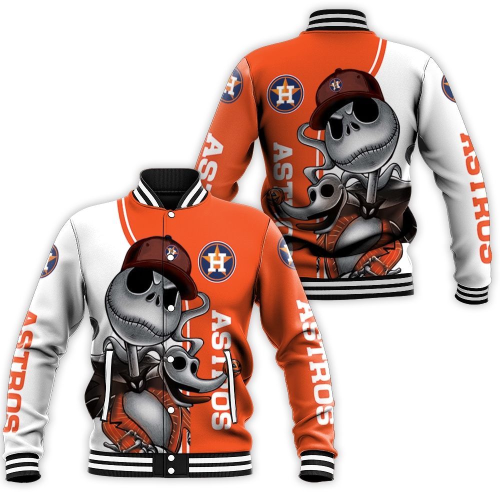 Houston Astros Jack Skellington And Zero Baseball Jacket BJ0266 – We ...
