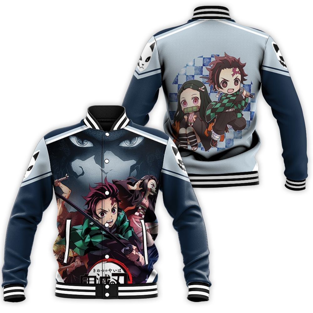 Kimetsu No Yaiba Teamup Kanjiro Nezuko Inosuke Baseball Jacket BJ1766 ...