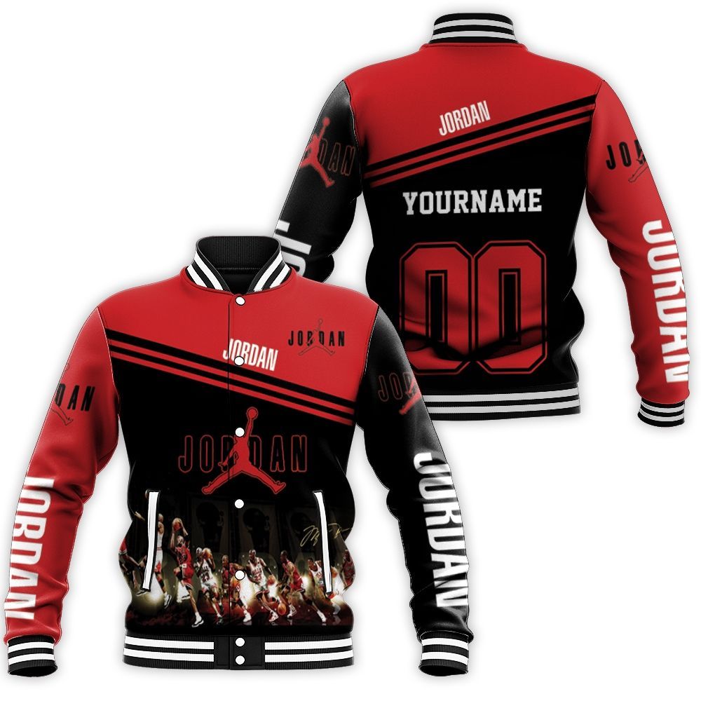 Michael Jordan Jump Shot Signature Baseball Jacket BJ1289 – We sell ...