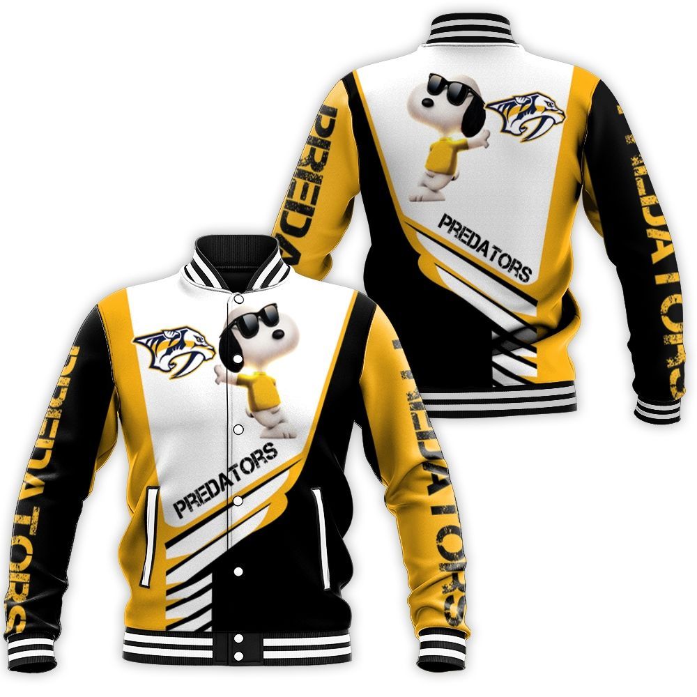 Nashville Predators Snoopy For Fans 3D Baseball Jacket BJ1411 – We sell ...