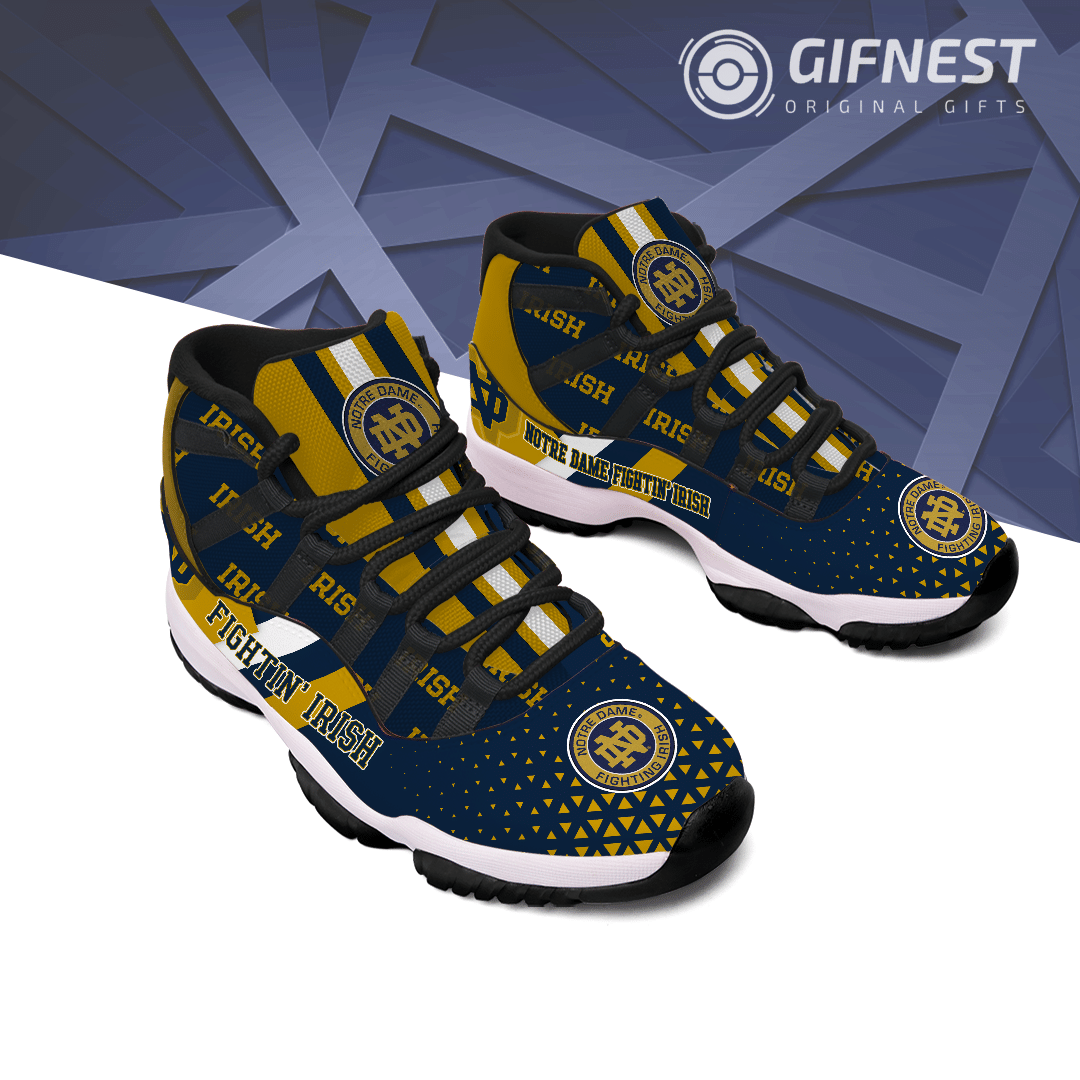 Notre Dame Fighting Irish Air Jordan 11 Custom Sneaker For Fans ...