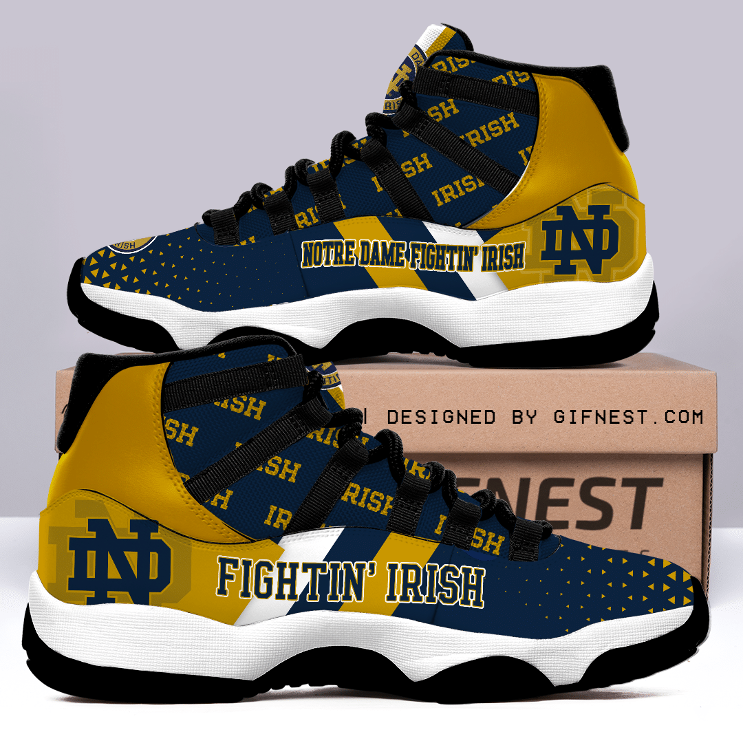 Notre Dame Fighting Irish Air Jordan 11 Custom Sneaker For Fans ...