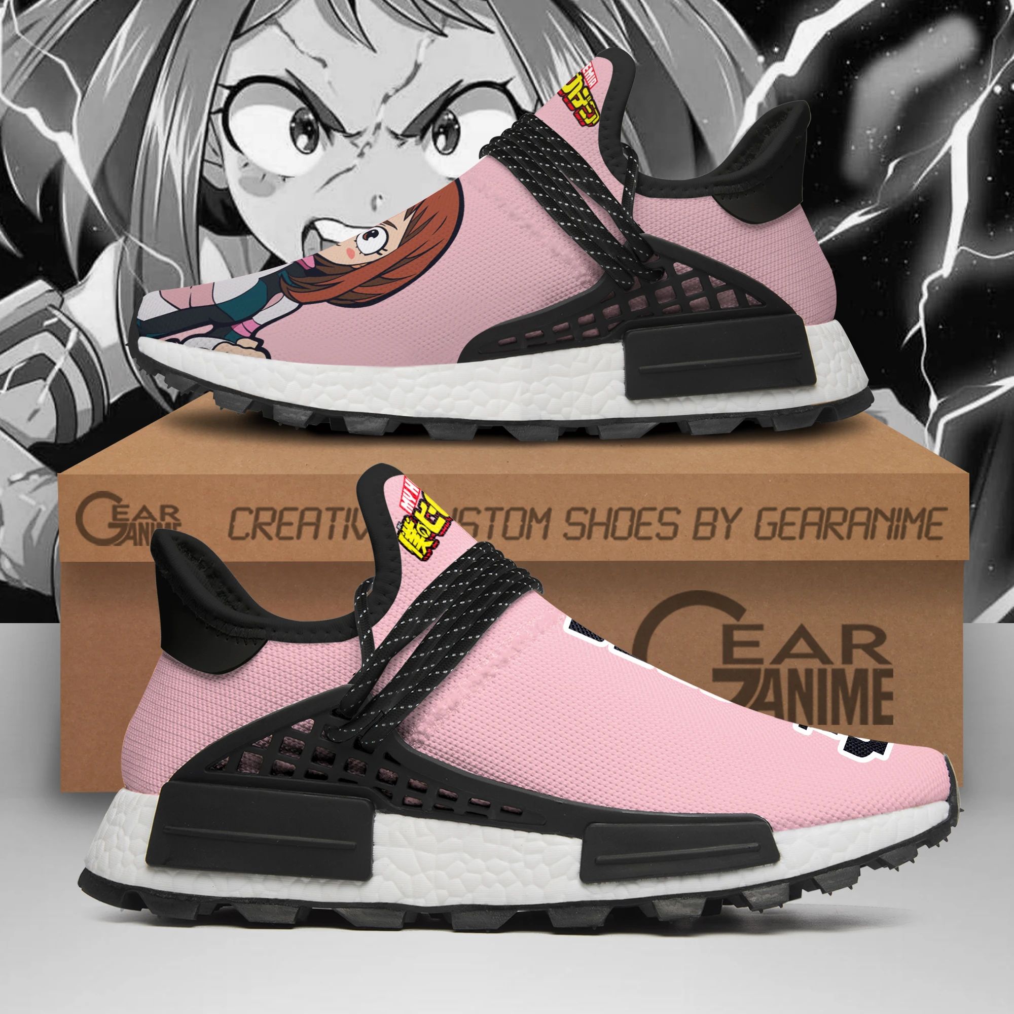 Ochako Uraraka Shoes My Hero Academia Custom Shoes PT11 – NMD Sneakers ...