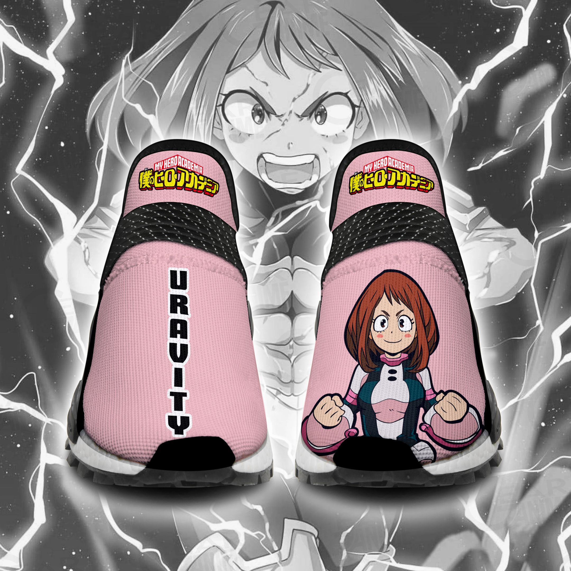 Ochako Uraraka Shoes My Hero Academia Custom Shoes PT11 – NMD Sneakers ...