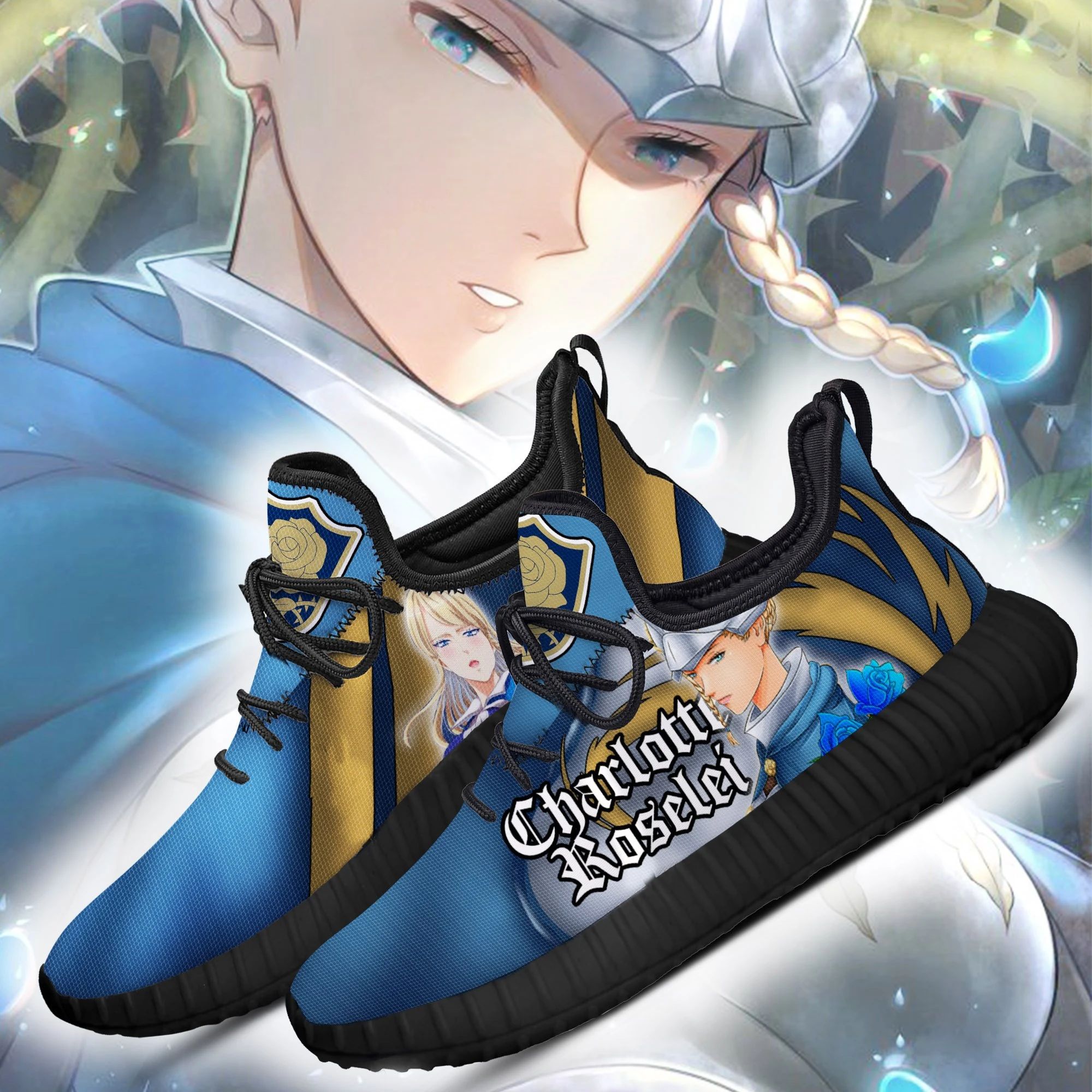 Black Clover Charlotte Reze Shoes Blue Rose Knight Anime Sneakers – We ...