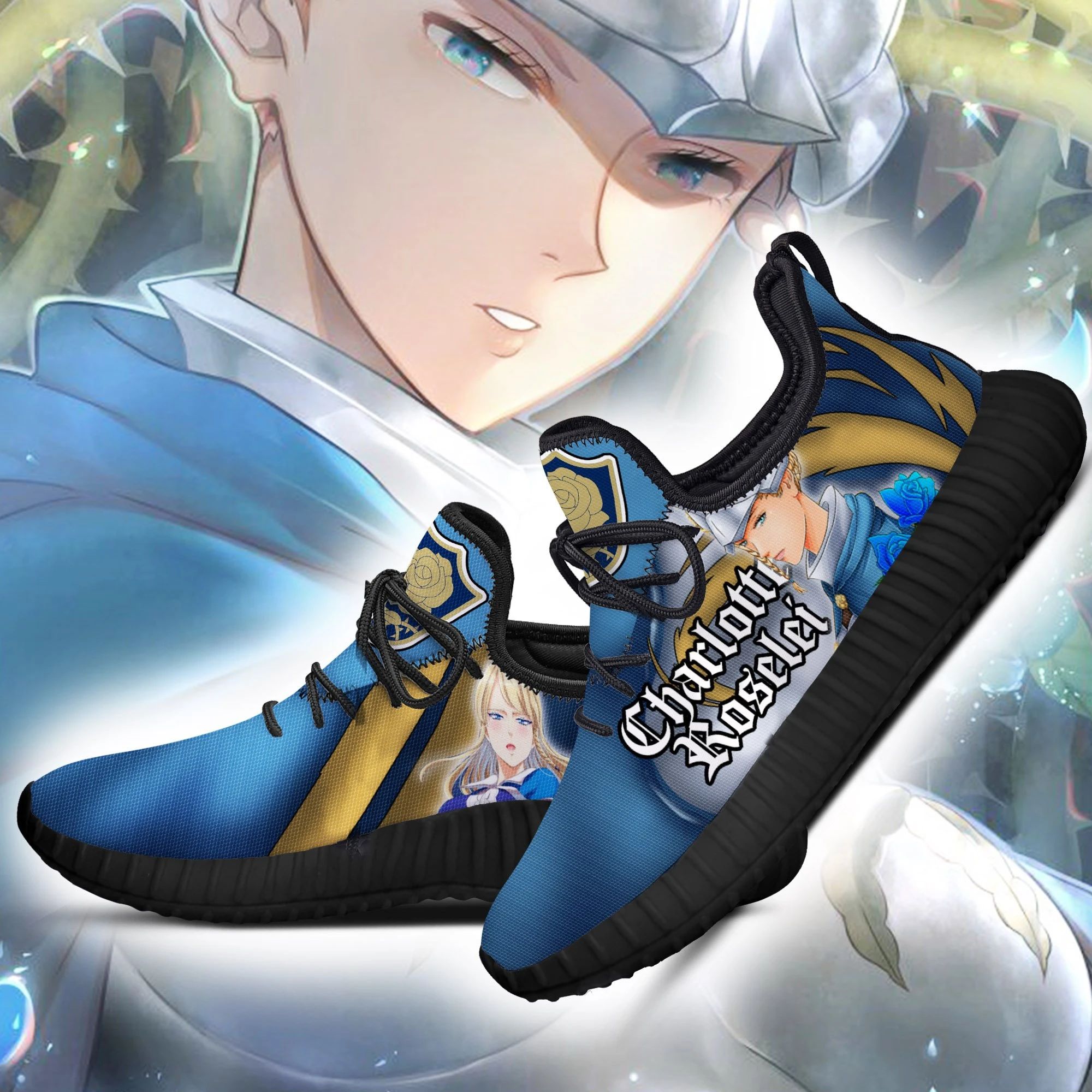 Black Clover Charlotte Reze Shoes Blue Rose Knight Anime Sneakers – We ...