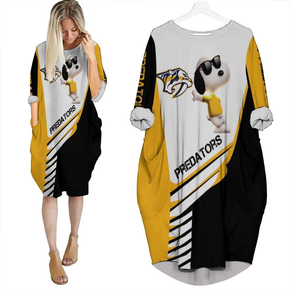 Nashville Predators Snoopy For Fans 3D Batwing Pocket Dress PD1680 – We ...