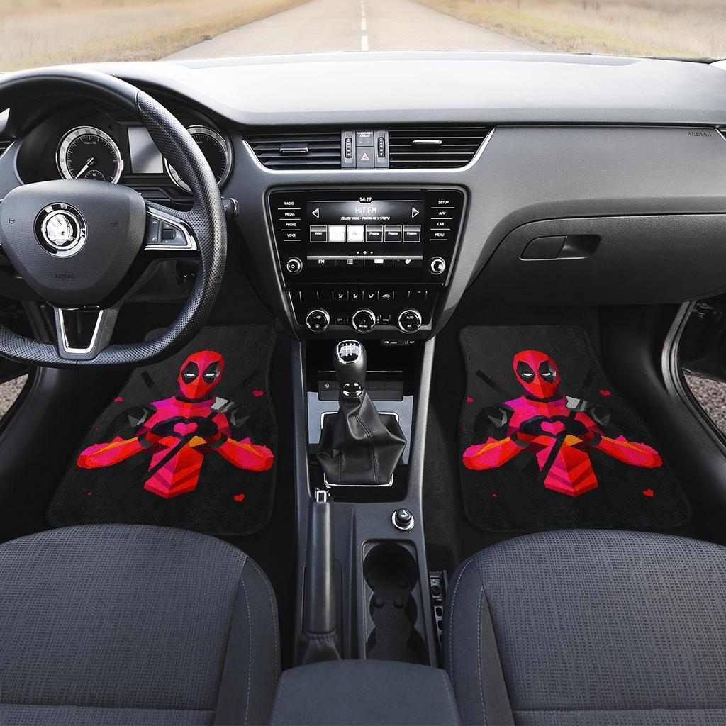 Deadpool Heart Hand Sign In Dark Theme Car Floor Mats – We sell ...