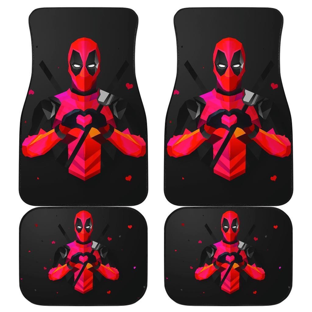 Deadpool Heart Hand Sign In Dark Theme Car Floor Mats – We sell ...