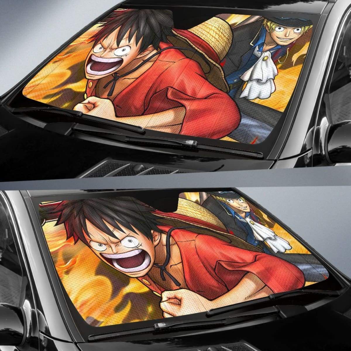 Monkey D. Luffy One Piece Anime Car Sun Shades – We sell presents, you ...