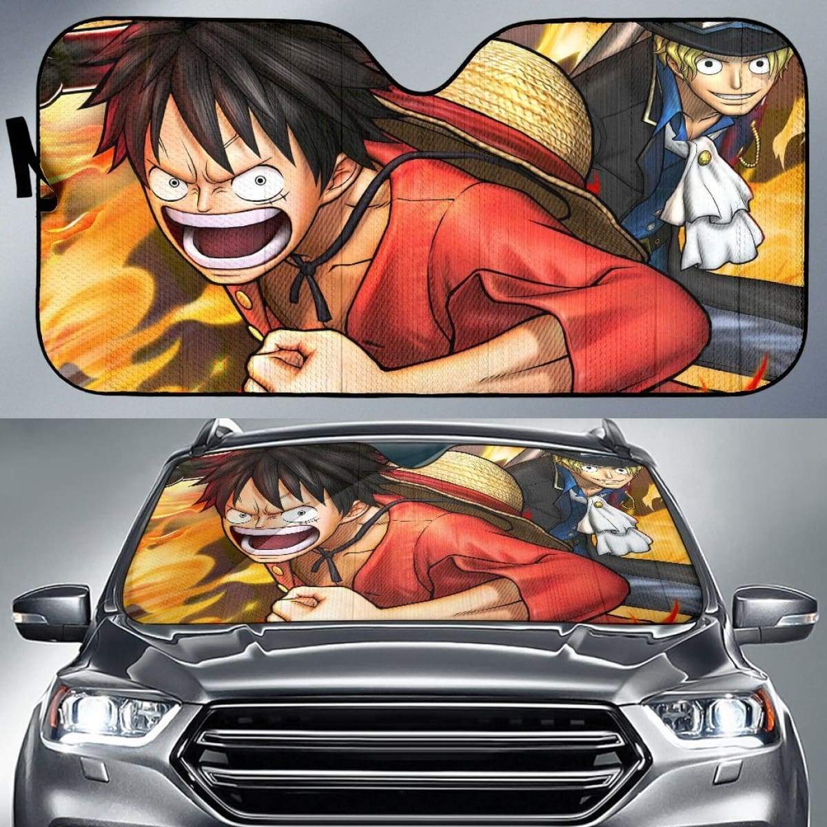 Monkey D. Luffy One Piece Anime Car Sun Shades – We sell presents, you ...