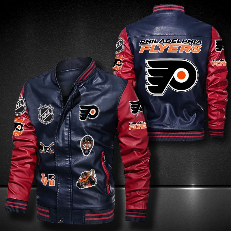 Philadelphia Flyers Leather Bomber Jacket LBJ0335 – We sell presents ...