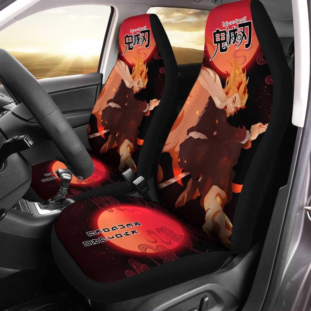 Rengoku Car Seat Covers – Car Accessories Custom Demon Slayer ...
