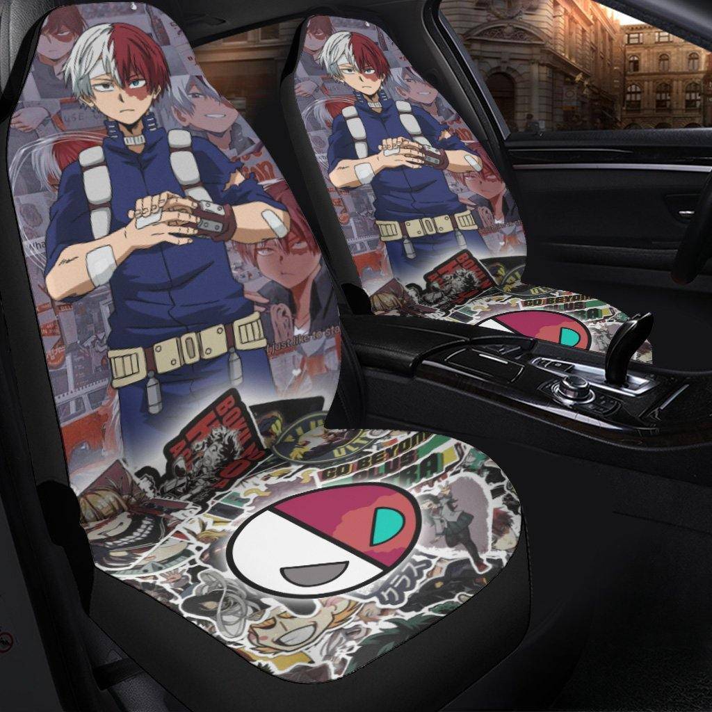 Shoto Todoroki Car Seat Covers Custom My Hero Academia Anime Car ...