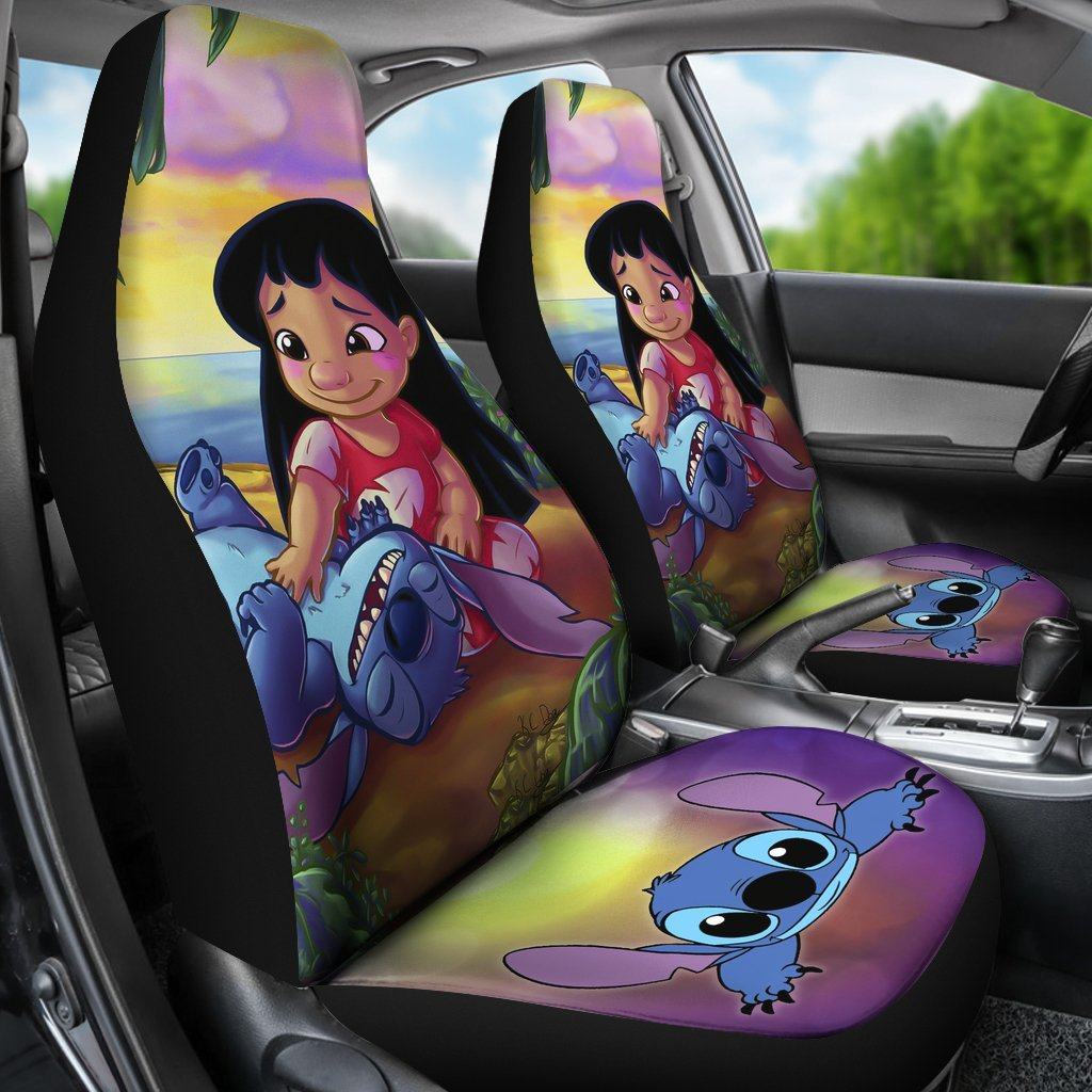 Stitch And Lilo Car Seat Covers – Car Accessories DN Cartoon Fan Gift ...