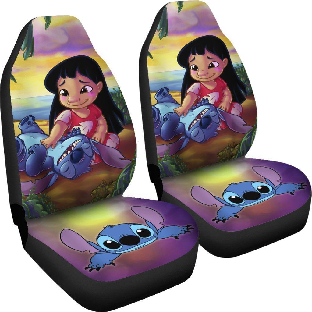 Stitch And Lilo Car Seat Covers – Car Accessories DN Cartoon Fan Gift ...