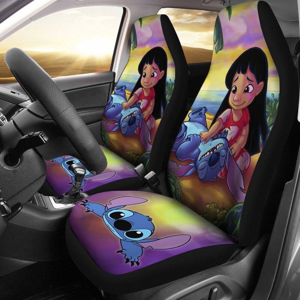 Stitch And Lilo Car Seat Covers – Car Accessories DN Cartoon Fan Gift ...