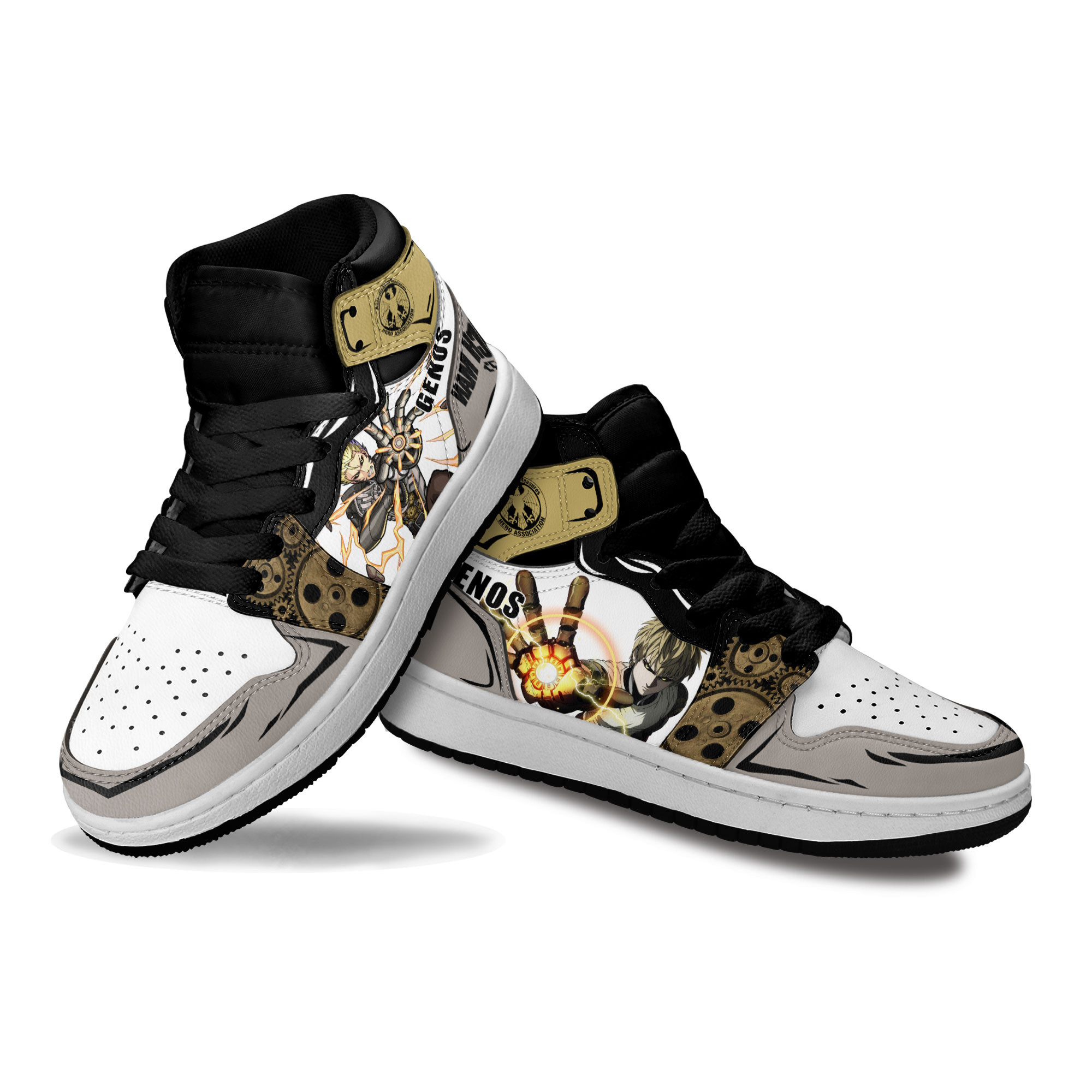 Genos Kids Sneakers Custom Anime One Punch Man Kids Jordan 1 Shoes – We ...