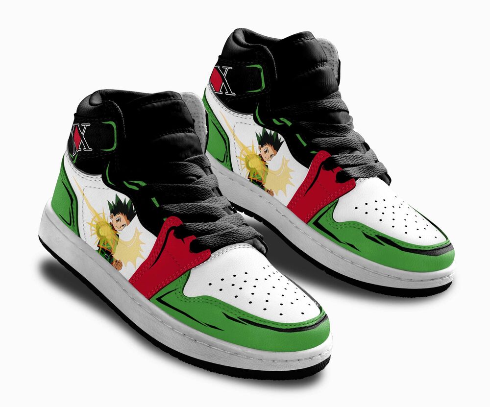 Gon Freecss Kids Sneakers Custom Anime Hunter X Hunter Kids Jordan 1 ...