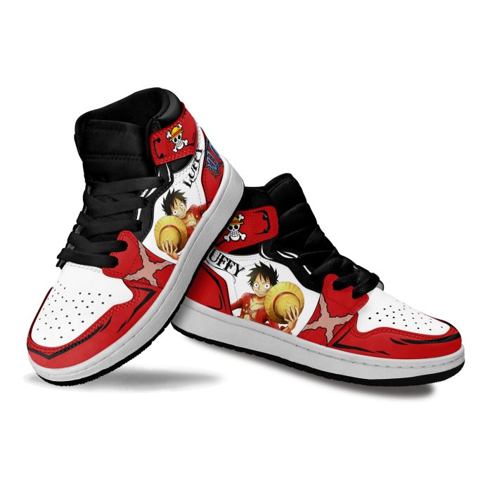 Monkey D Luffy Kids Sneakers Custom Anime One Piece Kids Jordan 1 Shoes ...
