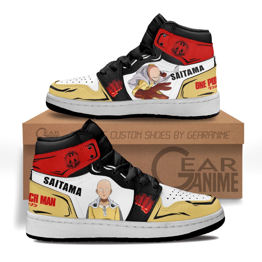 Saitama Kids Sneakers Custom Anime One Punch Man Kids Jordan 1 Shoes ...