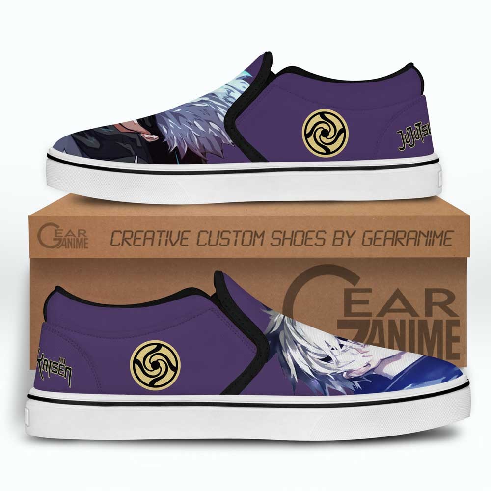 Satoru Gojou Slip On Shoes Custom Anime Jujutsu Kaisen Shoes – We sell ...
