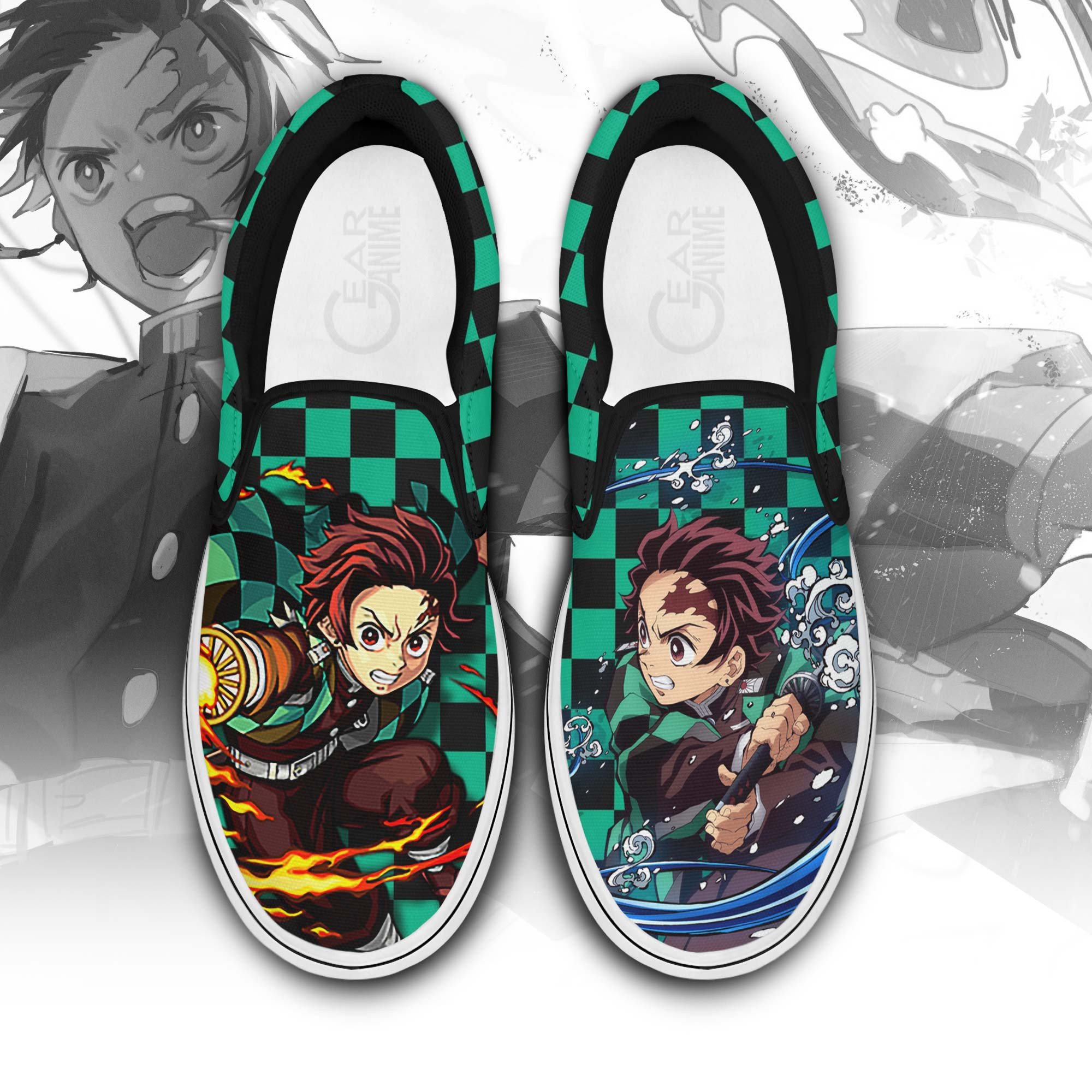 Nezuko Slip On Shoes Custom Demon Slayer Anime Shoes – Become A Style Icon