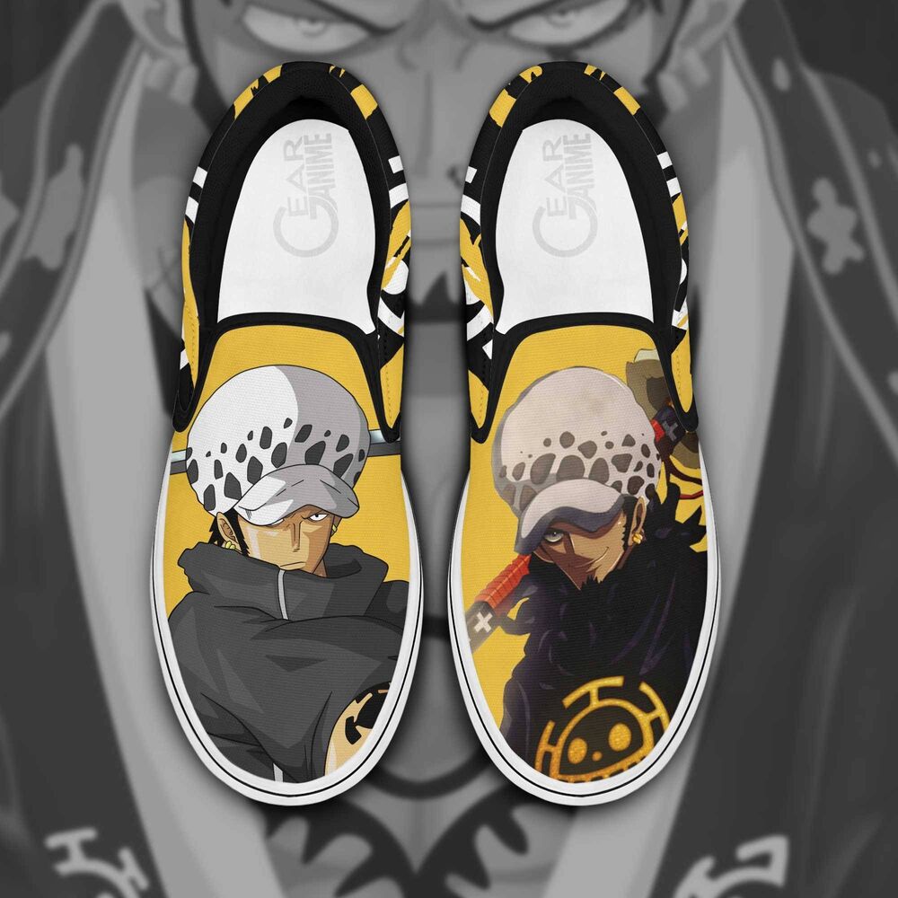 Trafalgar D Law Slip On Shoes One Piece Custom Anime Shoes – We sell ...
