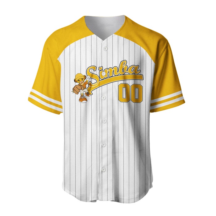 Lion King Simba Striped Yellow White Unisex Cartoon Graphic Casual ...