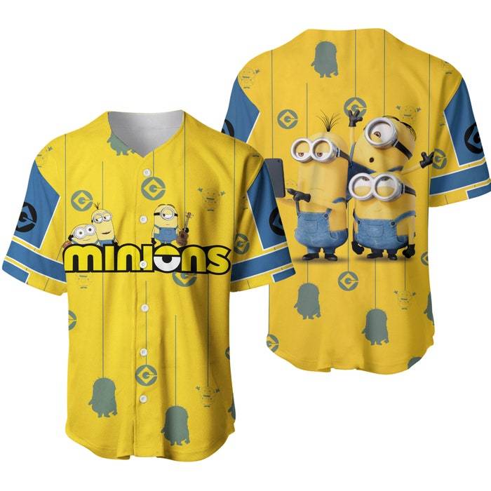Minions Yellow Blue Demin Stripes Patterns Disney Unisex Cartoon Casual ...