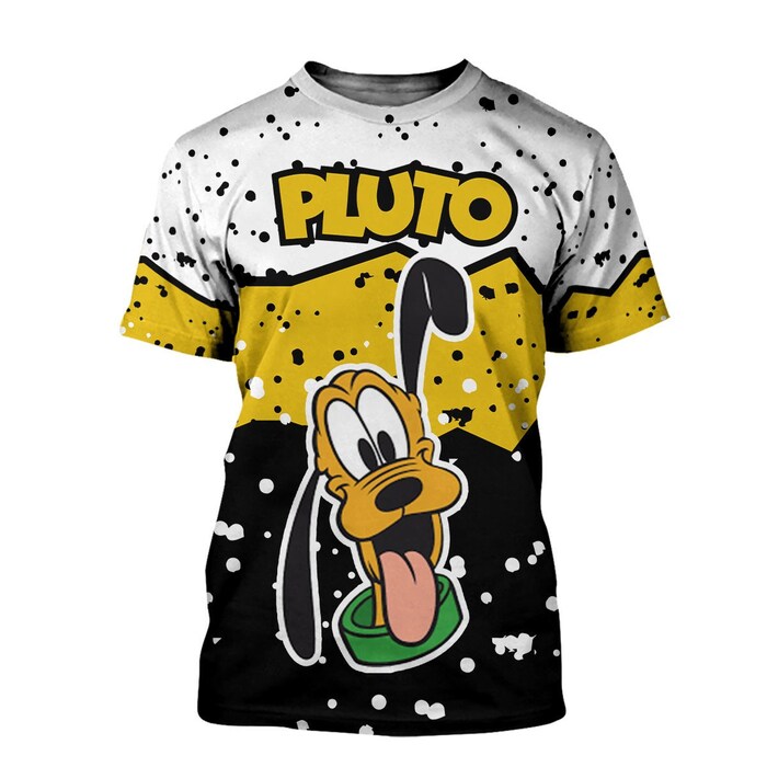 Pluto Dog Ink Paint Splatter Yellow Black Disney Graphic Cartoon ...