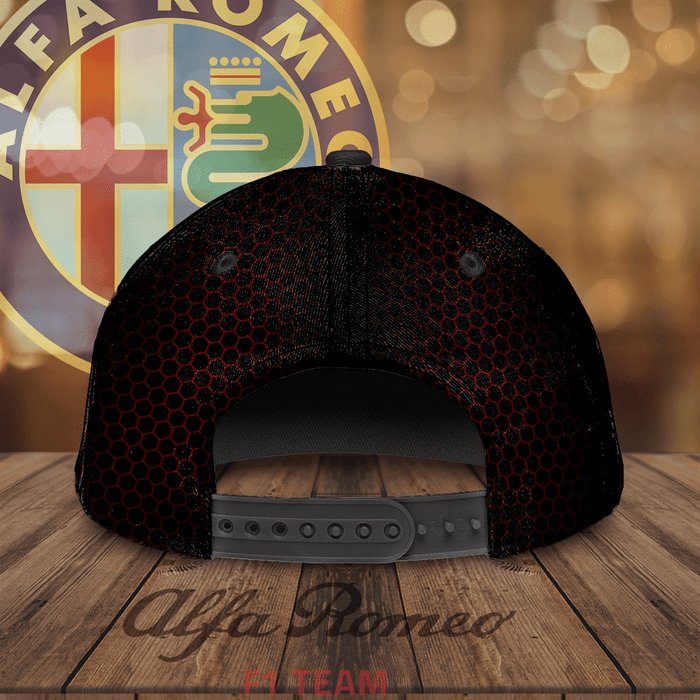 Alfa Romeo F1 Racing Orlen Classic Red Trellis Baseball Cap – Black ...