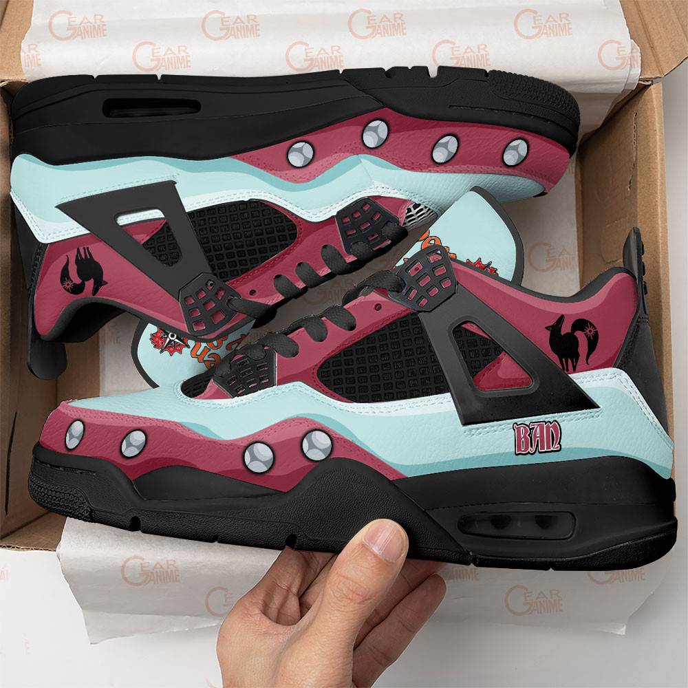 Ban Jordan 4 Sneakers Deadly Sins Anime Personalized Shoes JD366 – We ...
