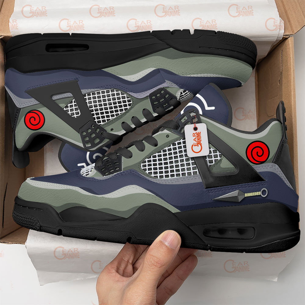 Konoha Symbols Jordan 4 Sneakers Custom Anime Shoes JD577 – We sell ...