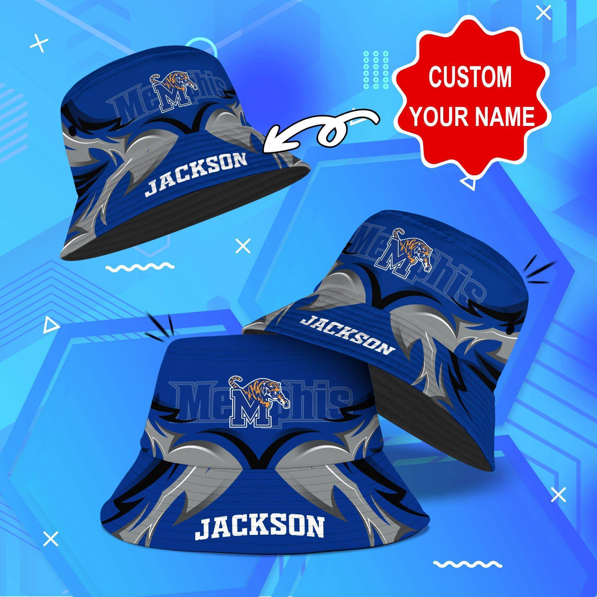 Memphis Tigers NCAA Bucket Hat Personalized SBH005 – We sell presents ...