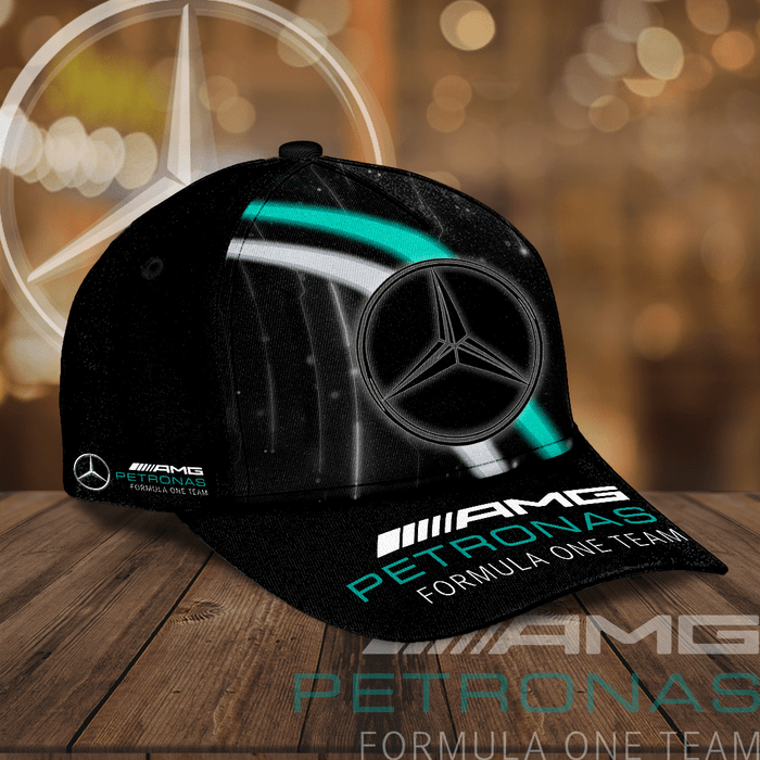 Mercedes AMG Petronas F1 Team Black Logo Racing Classic Baseball Cap ...