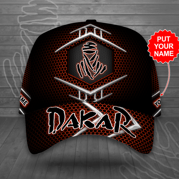 Personalized Dakar Rally Classic Red Trellis Baseball Cap – Black ...