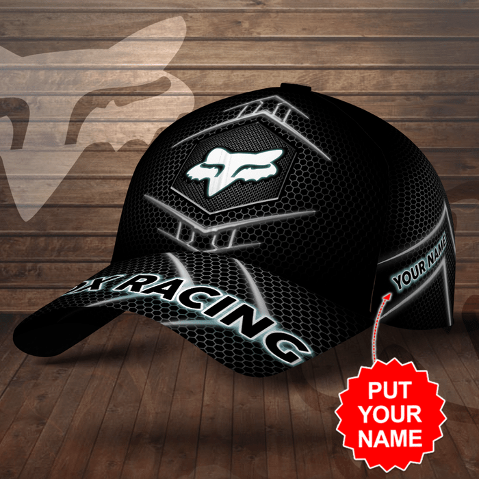 Personalized Fox Racing Logo Beehive Hexagon Pattern 3D Baseball Cap ...
