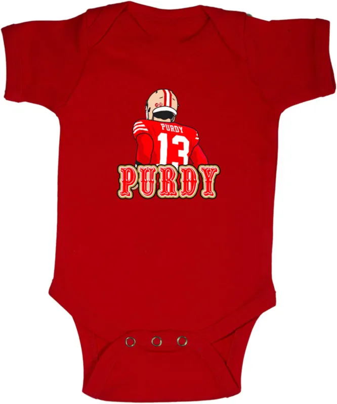 Baby Onesie Brock Purdy San Francisco 49Ers Pic Creeper Romper – We ...