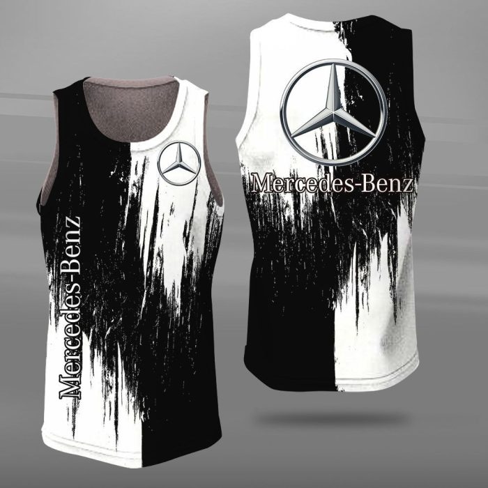 Mercedes Benz Unisex Tank Top Basketball Jersey Style Gym Muscle Tee ...