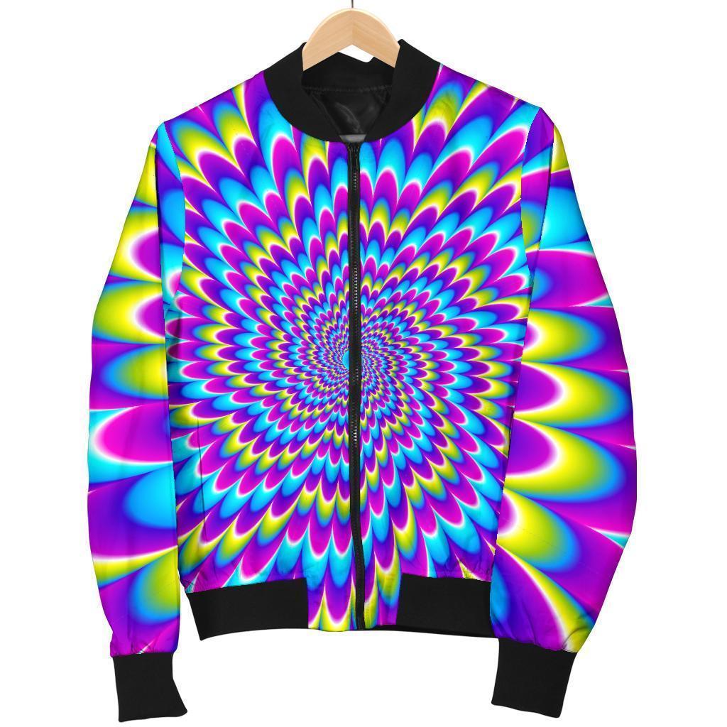 Abstract Dizzy Moving Optical Illusion Bomber Jacket – We sell presents ...