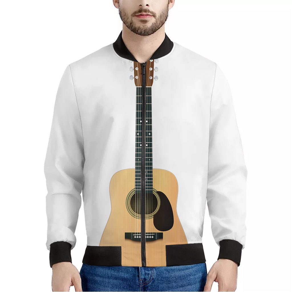 Acoustic Guitar Print Bomber Jacket – We sell presents, you sell memories!