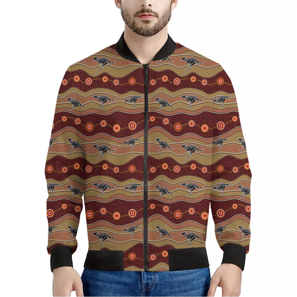 Australian Aboriginal Kangaroo Print Bomber Jacket – We sell presents ...