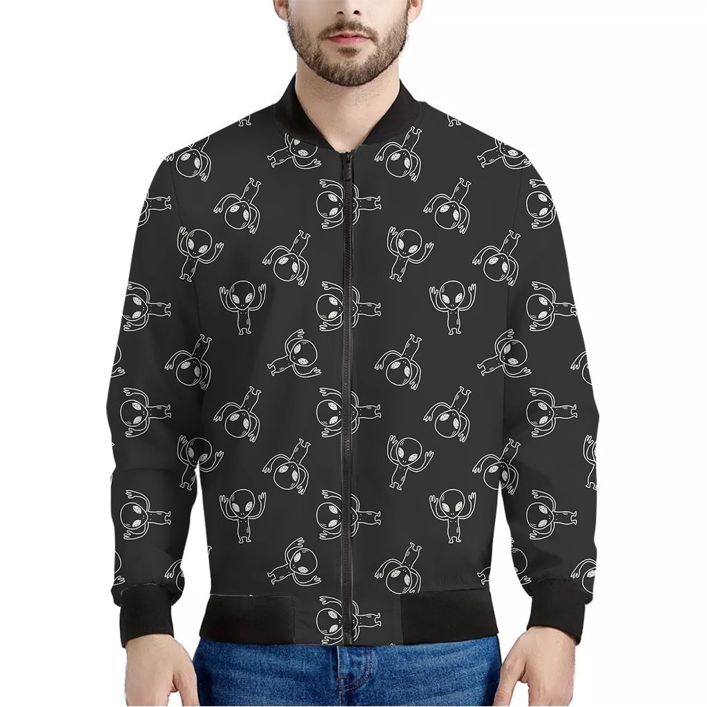 Black And White Alien Print Bomber Jacket – We sell presents, you sell ...